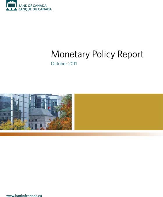 Monetary Policy Report – October 2011 - Bank of Canada