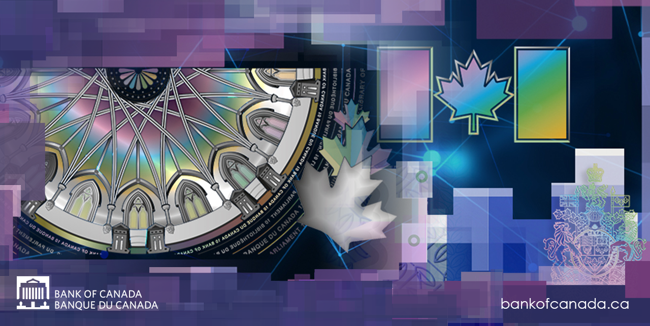 Security features on the vertical $10 note - Bank of Canada
